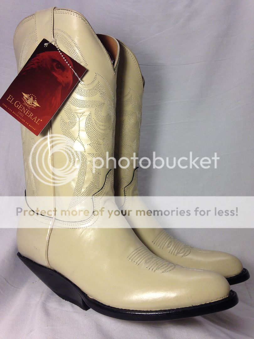 MENS EL GENERAL cowhide COWBOY BOOT cuban heel boots tacon cubano ALL ...